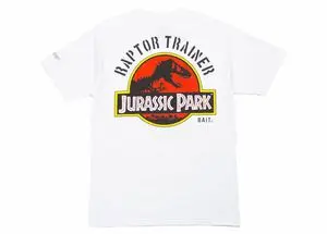 BAIT X Jurassic Park Raptor Trainer Tee Shirt - White