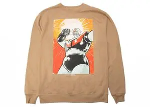 BAIT X Goodsmile X Mazinger Robot Crewneck Sweatshirt - Sand
