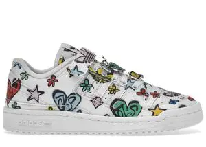 Adidas Forum 84 Low Jeremy Scott Monogram Graffiti Sneakers - Cloud White/core Black