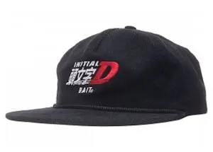 BAIT X Initial D Racing Corduroy Snapback Cap - Black