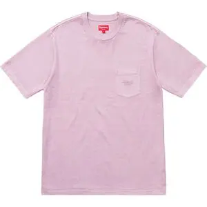 Supreme Overdyed Pocket Tee Shirt Washed Light Purple