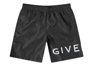 Givenchy Logo Swim Swim Shorts - Black/white