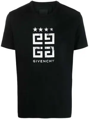 Givenchy Slim Fit Logo Star T-shirt Black/white