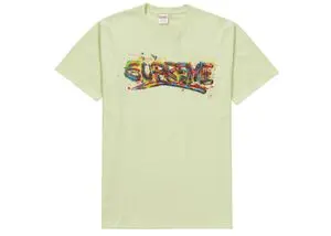 Supreme Paint Logo Tee Shirt - Pale Mint