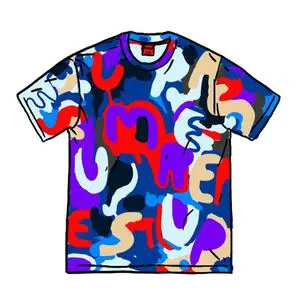 Supreme Painted Logo Short Sleeve Top - Royal