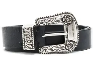 GOLDEN GOOSE Lace Washed Leather Belt
