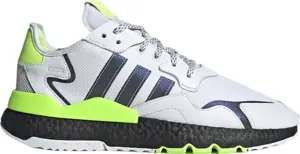 Adidas Nite Jogger Sneakers - Cloud White/core Black/signal Green