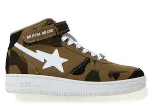 BAPE A Bathing Ape Bape Sta Mid M1 Sneaker Green/1st Camo