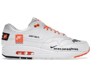Nike Air Max 1 "just Do It" Sneakers - White/whiteone-colortotal Orange