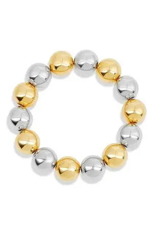 SHYMI Beaded Ball Stretch Bracelet - Gold/multi