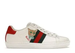 Gucci Ace Cat Sneakers - Ivory
