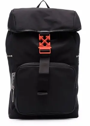 Off-white Silver Tone Backpacks For Women