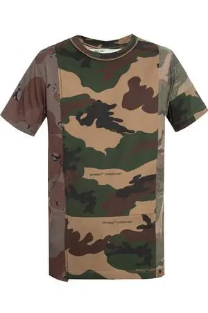Off-White Arrow Logo Spliced Tee Shirt