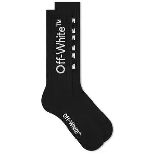 Off-White Arrows Mid-length Socks - Black/white