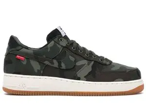 Nike Air Force 1 Low Supreme Camouflage Sneakers - Cargo Khaki/baroque Brown/black