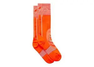 Moncler X Adidas Originals Logo Socks - Bright Orange