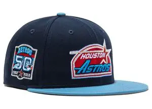 New Era X Hat Club Houston Astros 59fifty Fitted Cap - Navy Blue/red
