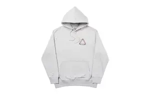 PALACE Tripumping Hooded Sweatshirt - Grey Marl