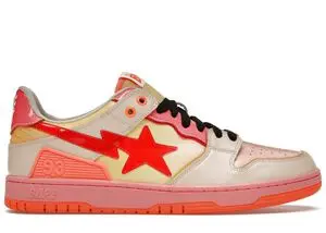 BAPE A Bathing Ape Bape SK8 Sta Sneakers Orange/pink/yellow