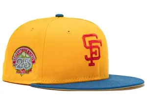 New Era San Francisco Giants 25th Anniversary 59fifty Fitted Cap - Gold/indigo