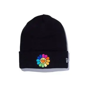 New Era X Takashi Murakami Flower Knit Beanie - Black