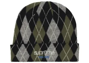 Supreme Argyle Cashmere Beanie - Black