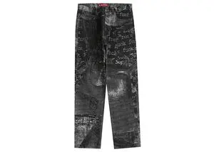 Supreme Black Wash Bottoms For Men