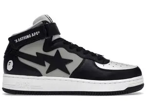 BAPE A Bathing Ape Bape Sta Mid Sneakers Black/grey/white