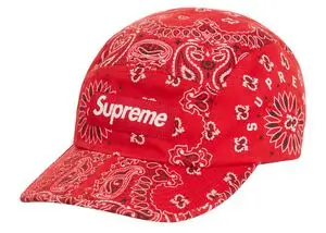 Supreme Bandana Camp Cap - Red