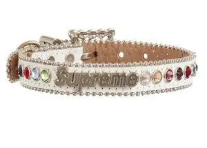 Supreme B.b. Simon Studded Dog Collar - White