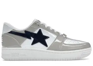 A BATHING APE Sta Low Sneakers - White/grey/navy Blue