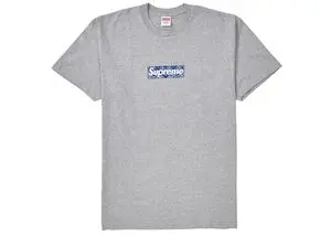 Supreme Bandana Box Logo Tee Shirt - Heather Grey