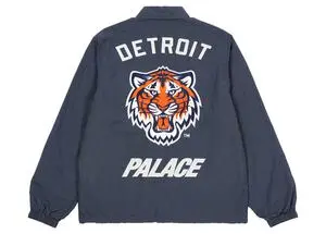 PALACE X Detroit Tigers New Era Coach Jacket - Navy Blue
