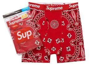 Supreme Hanes Bandana Boxer Briefs - Red