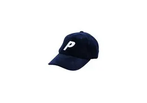 PALACE Velvet Baseball Cap - Dark Navy Blue/white