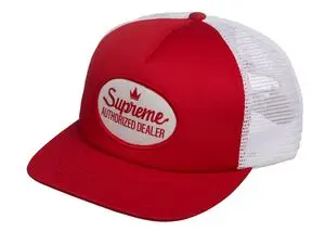 Supreme Authorized Mesh Back 5panel Cap - Red
