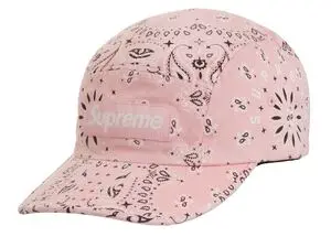 Supreme Bandana Camp Cap - Pink