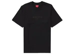 Supreme Beaded Logo Short Sleeve Top - Black