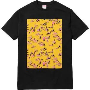 Supreme Beach Tee Shirt - Black