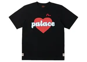 PALACE X Evisu Heart T-shirt - Black
