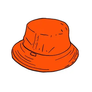 Supreme Barbour Waxed Cotton Crusher Hat - Orange