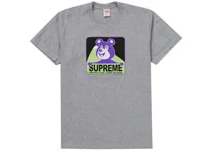 Supreme Bear Tee Shirt - Heather Grey