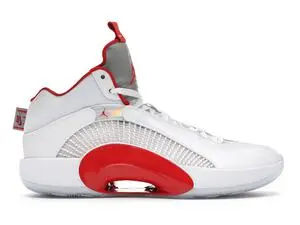 JORDAN Xxxv Fire Red Sneakers - White/fire Red/silver