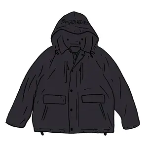 Supreme Barbour Lightweight Waxed Cotton Field Jacket - Black