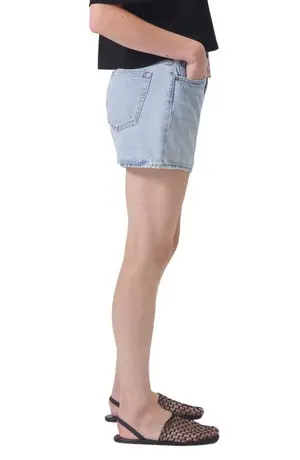 AGOLDE Parker Long High Waist Relaxed Denim Shorts