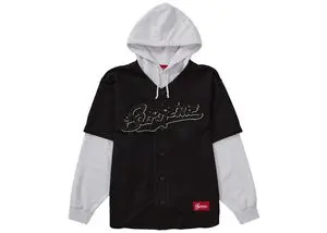 Supreme Baseball Jersey Hooded Sweatshirt
