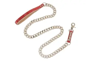 Supreme B.b. Simon Studded Dog Leash - Red