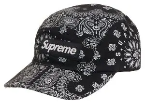 Supreme Bandana Camp Cap - Black