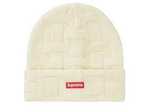 Supreme Basket Weave Beanie - Natural