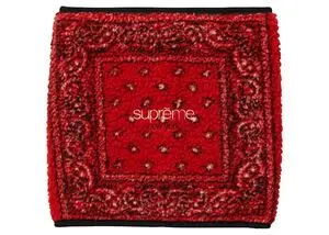 Supreme Bandana Fleece Neck Gaiter - Red